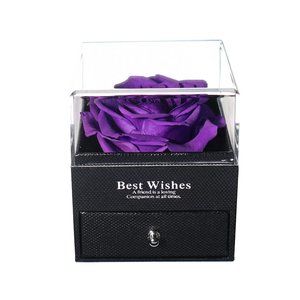 ilovesunset | Accessories | Purple Preserved Real Rose With Sterling ...